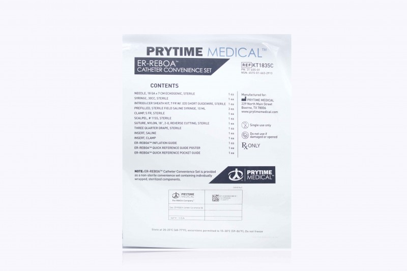 Prytime, KT1835C, Prytime ER-REBOA Catheter Convenience Se... - eSutures